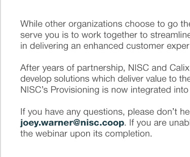 REMINDER: Join NISC & Calix for a Powerful Webinar :: Integrating ...
