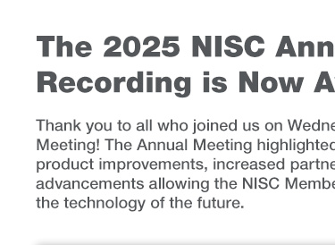 The 2025 NISC Annual Meeting Recording is Now Available!