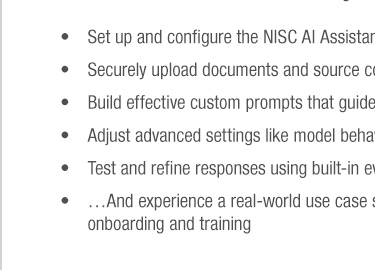 The NISC AI Webinar Series Continues :: Join Us October 22!