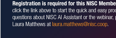 The NISC AI Webinar Series Continues :: Join Us October 22!