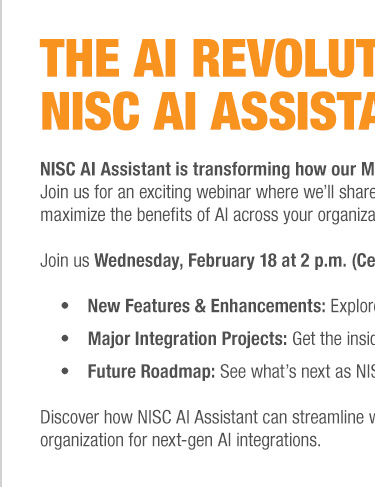 NISC AI Webinar Series :: Save the Date for February 18!