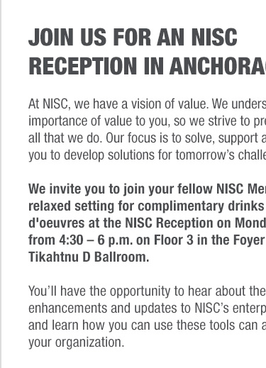 Join Us for an NISC Reception at the NWPPA Annual Meeting