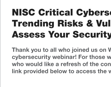 NISC Cybersecurity Webinar Recording Now Available Featuring Ransomware ...