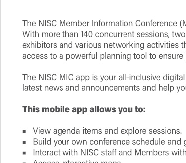 The 2022 NISC MIC App is Now Available!
