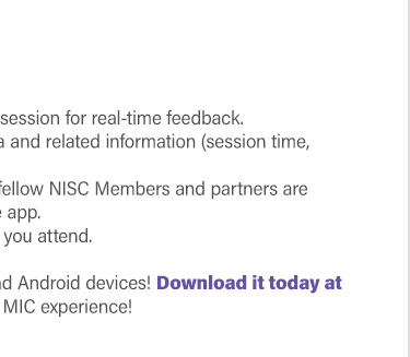 The 2022 NISC MIC App is Now Available!
