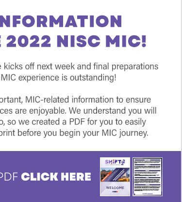 Special Information to Make Your Trip to the 2022 NISC MIC As Smooth As ...