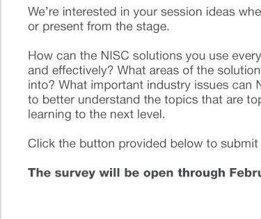 What Sessions Would You Like to See at the 2024 NISC MIC?