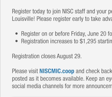 LINK UPDATED: Sessions Are Now Available for the 2025 NISC MIC