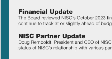 NISC Board of Directors Update
