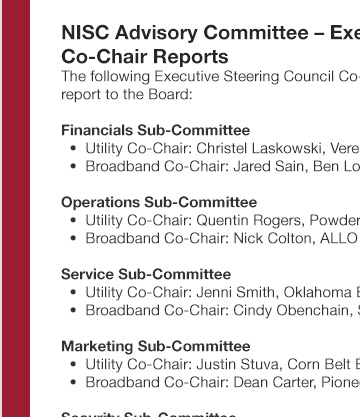 NISC Board of Directors Update