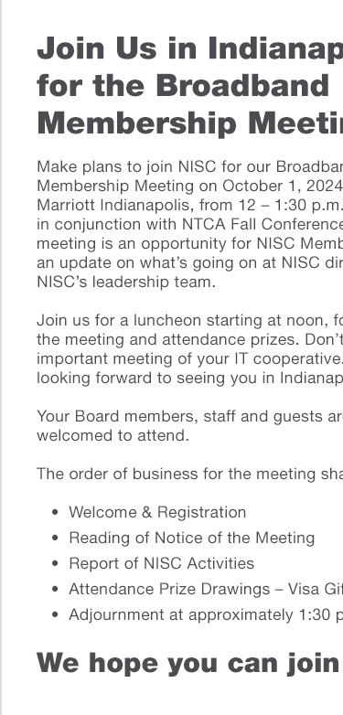 REMINDER: Join Us for the NISC Membership Meeting & Luncheon During the ...